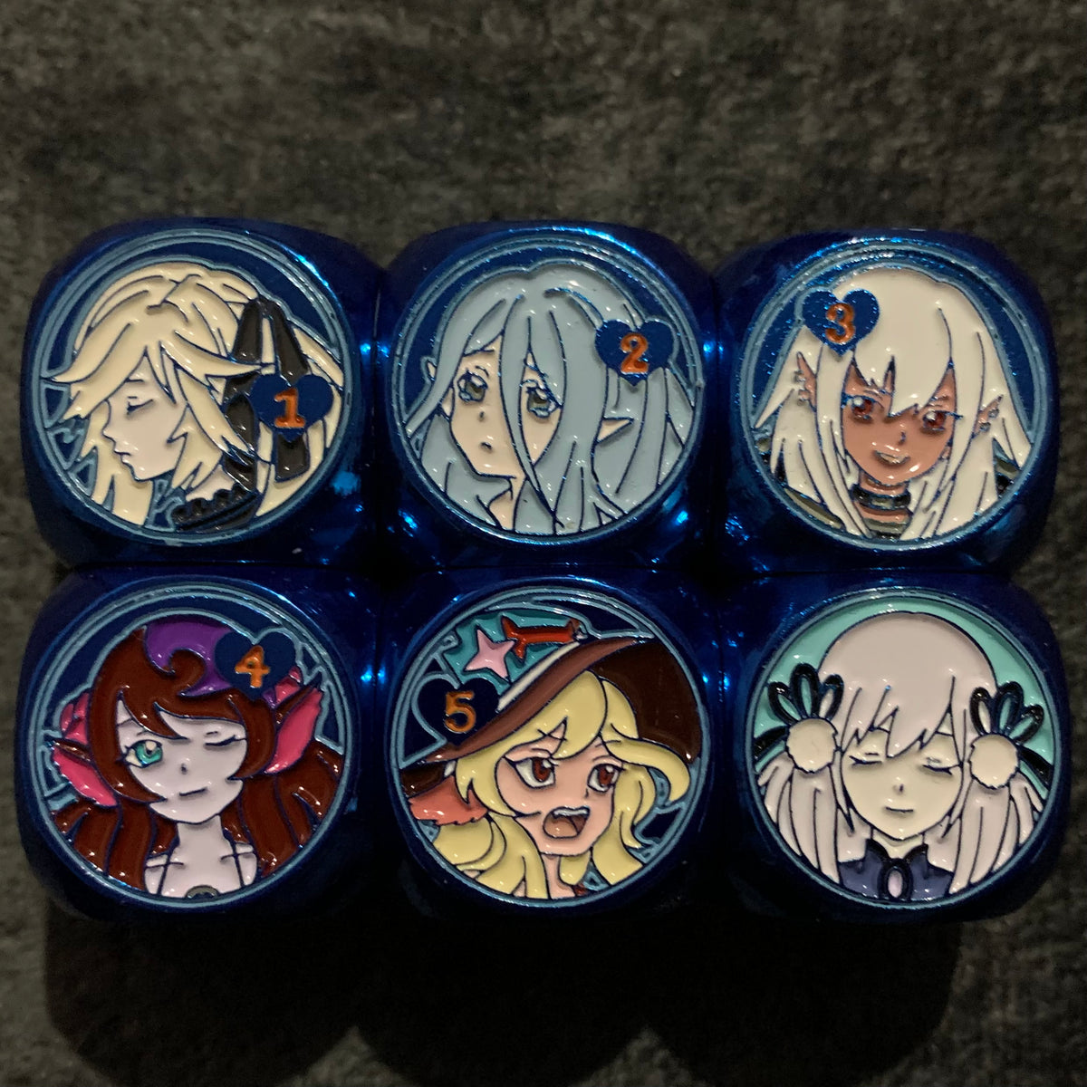 LIMITED: Zombie Waifus Enamel Dice Set – Tapiocards
